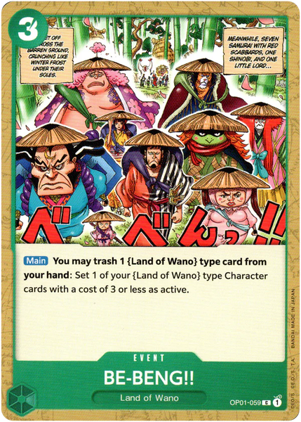 Thẻ bài One Piece OP01-059 - BE-BENG!! - Common – The Elite Card Game Store