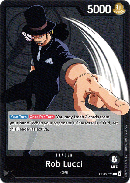 Thẻ bài One Piece OP03-076 - Rob Lucci - Leader – The Elite Card Game Store