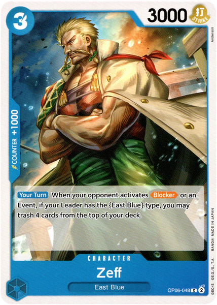 Thẻ bài One Piece OP06-048 - Zeff - Character - Common – The Elite Card ...