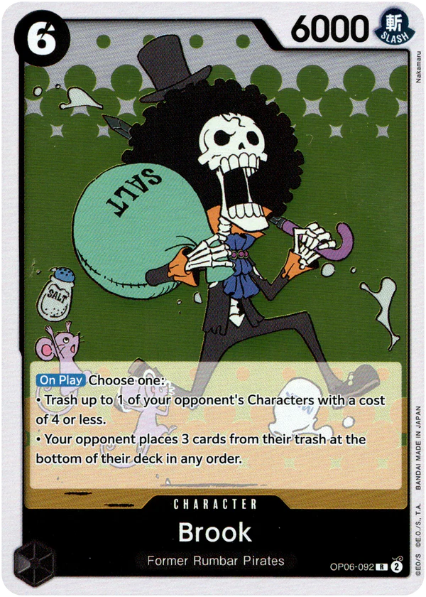 Thẻ bài One Piece OP06-092 - Brook - Character - Rare – The Elite Card Game Store