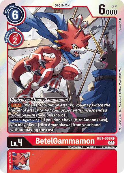 Thẻ bài Digimon RB1-008 - BetelGammamon - Digimon - Common – The Elite ...