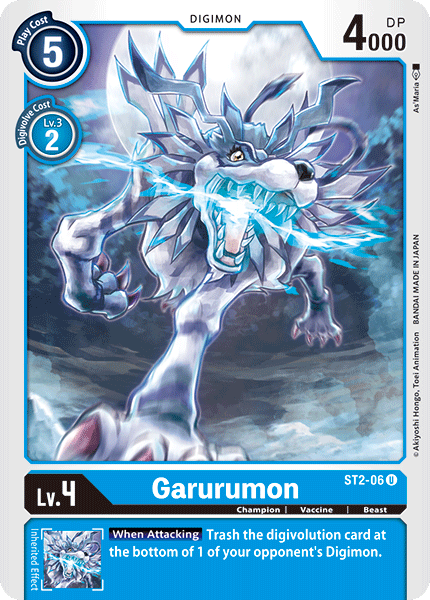 Thẻ bài Digimon ST2-06 - Garurumon - Digimon - Uncommon – The Elite ...