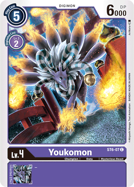 Thẻ bài Digimon ST6-07 - Youkomon - Digimon - Common – The Elite Card ...