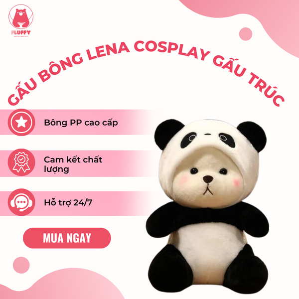 Gấu bông Lena cosplay gấu trúc – Fluffy