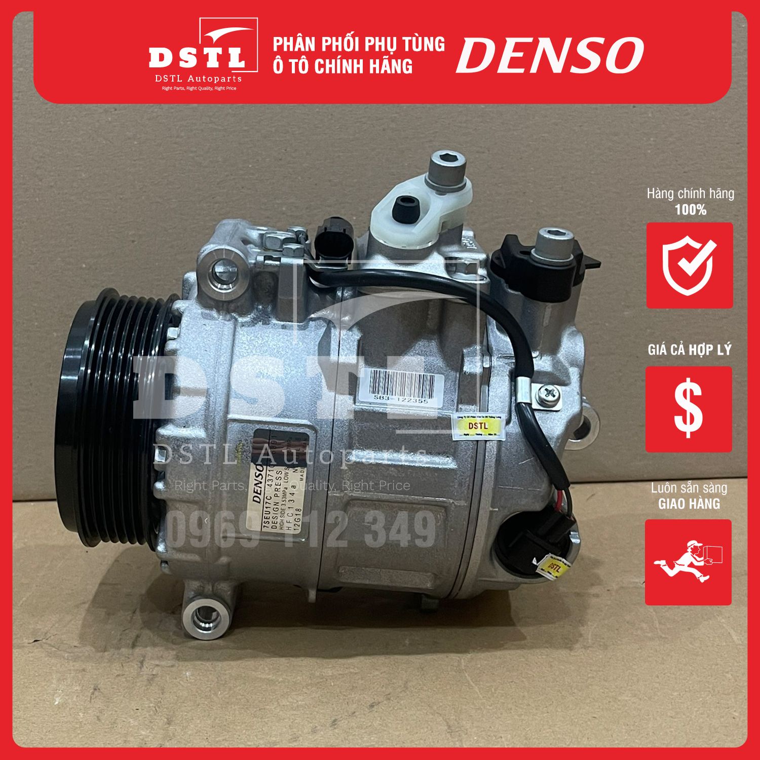 Lốc điều hòa Mercedes S-Class 6PK 100 | Phụ tùng ô tô chính hãng Denso ...