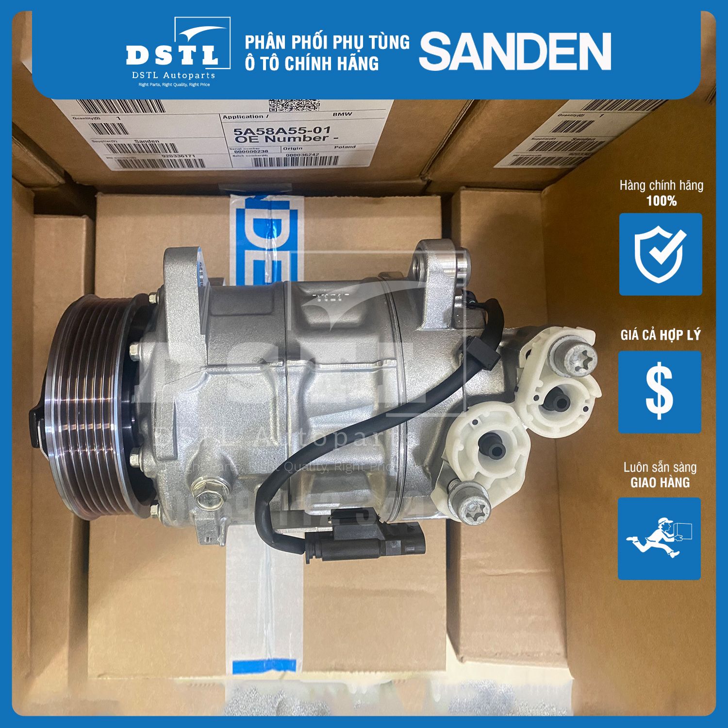 Lốc lạnh BMW G11/G30 6PK | Phụ tùng ô tô chính hãng SANDEN – PHỤ TÙNG Ô ...