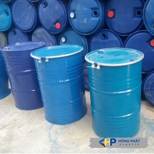Thùng phuy sắt 200L nắp kiềng đã qua sử dụng | Hồng Phát Plastic