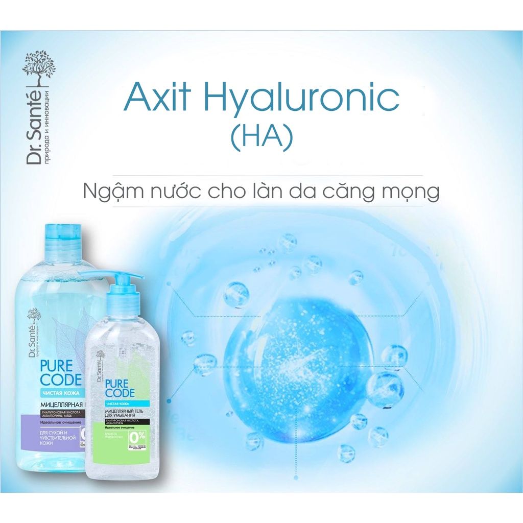 Nước cân bằng micellar Dr.Sante Pure Code dành cho mọi loại da 200ml ...