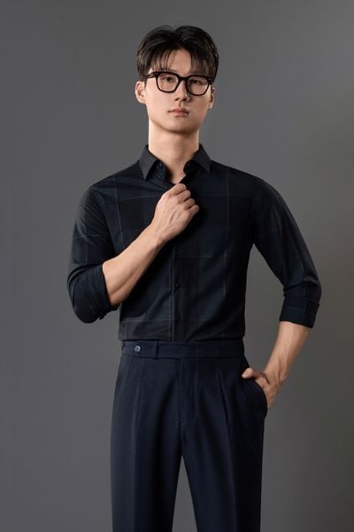 Áo Sơ Mi Dài Tay Màu Xanh Kẻ Vuông Adam Store - SMC142 – ADAM STORE ...