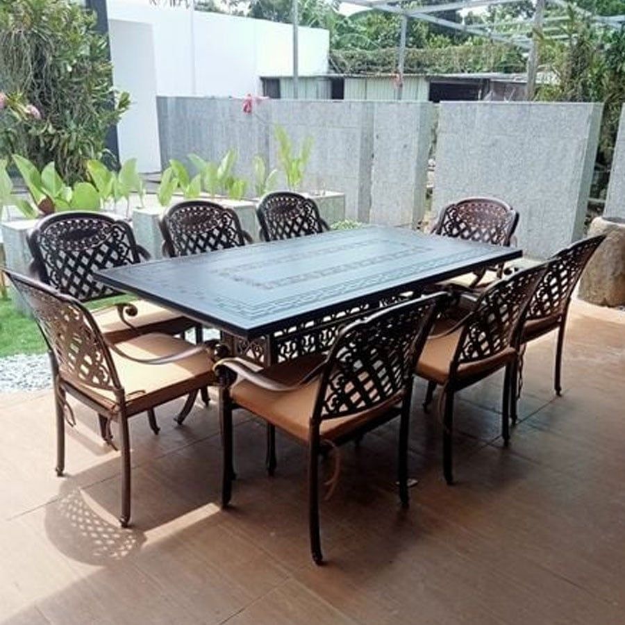 Bàn Chữ Nhật Nhôm Đúc Ngoài Trời DPBV14C