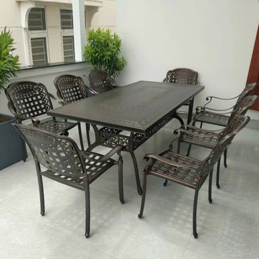 Bàn Chữ Nhật Nhôm Đúc Ngoài Trời DPBV14C