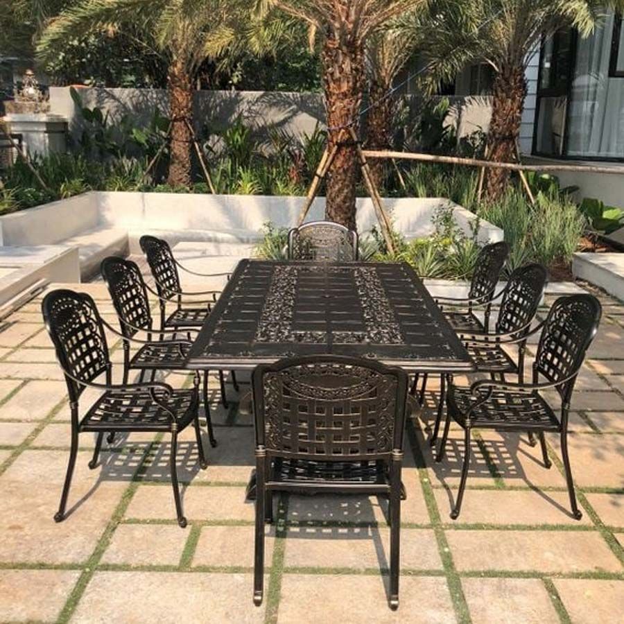 Bộ Bàn Nhôm Đúc Ngoài Trời BN55 + DPAV4