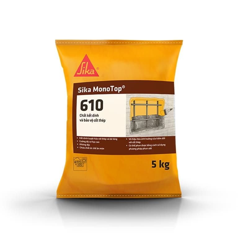 Sika Monotop 610 - Vữa sửa chữa bảo vệ cốt thép