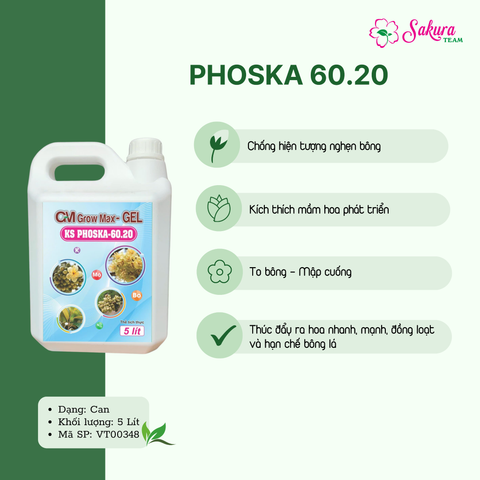 Phân bón KS - PHOSKA 60.20 cho cây sầu riêng (Can 5 lít) – Sakura Farm