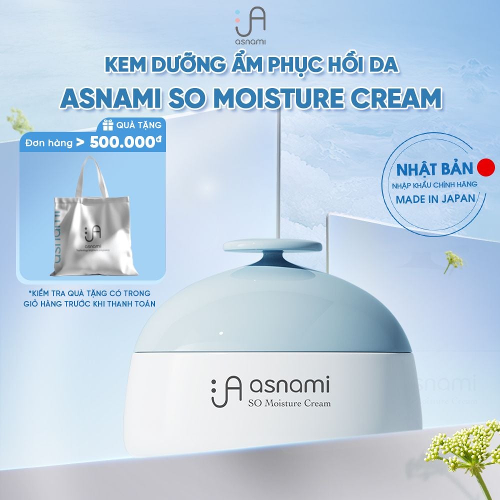 Kem dưỡng ẩm phục hồi da asnami SO Moisture Cream (Moist Type) 50g