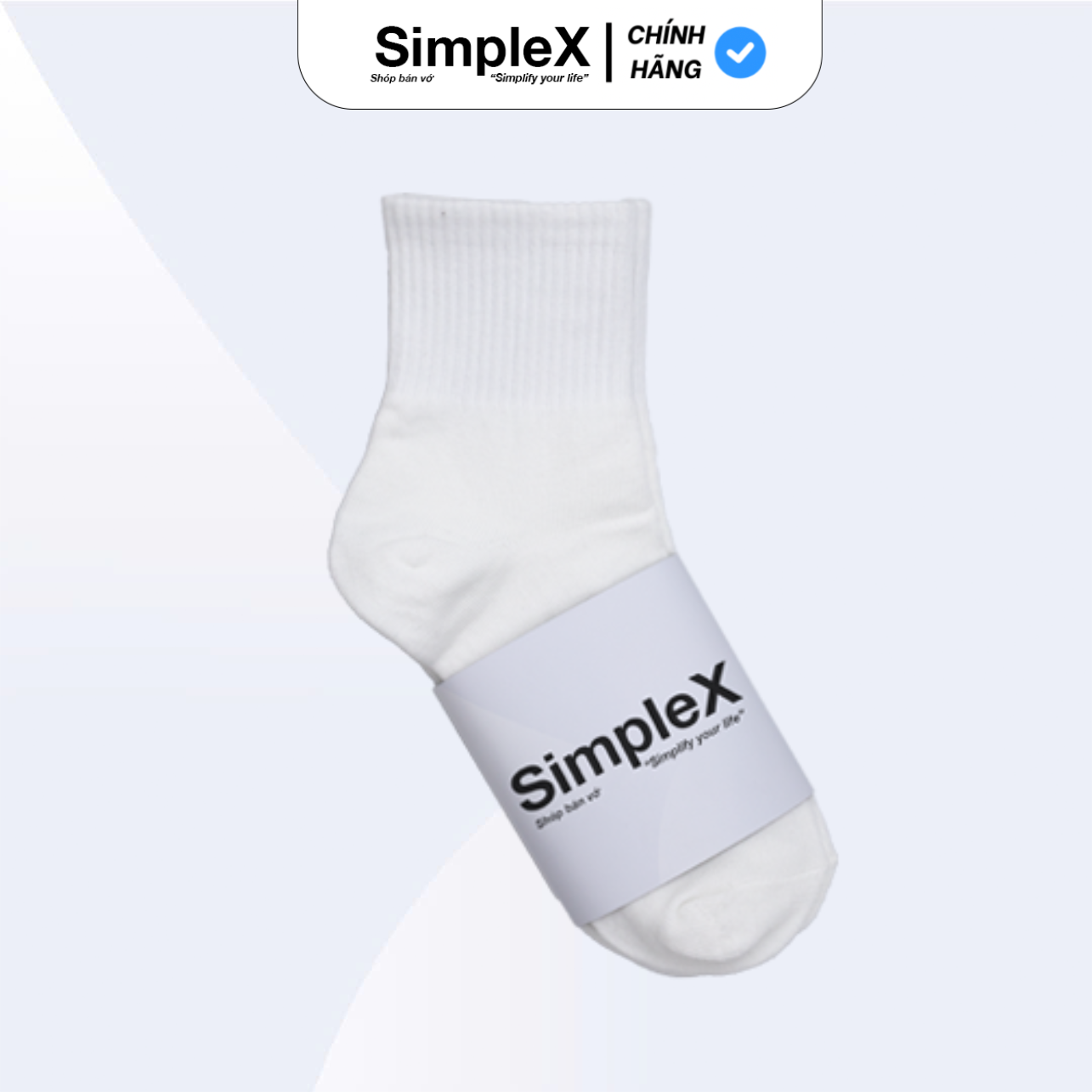 [Combo 10] Tất Vớ Nam Nữ Cổ Cao Trơn 20-22cm SimpleX, Cotton Êm Ái Dà