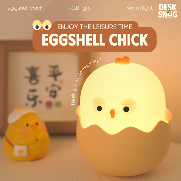 Đèn phát sáng bộ màu RGB kèm sạc USB hình chú gà con| EGGSHELL CHICK ...