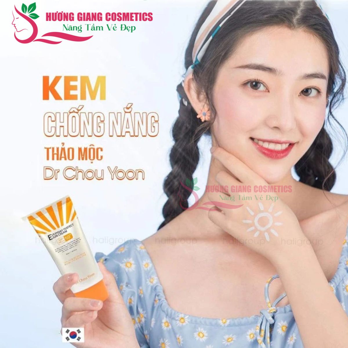 Kem chống nắng thảo mộc Dr Chou Yoon-The Nature Book Hàn Quốc 50ml