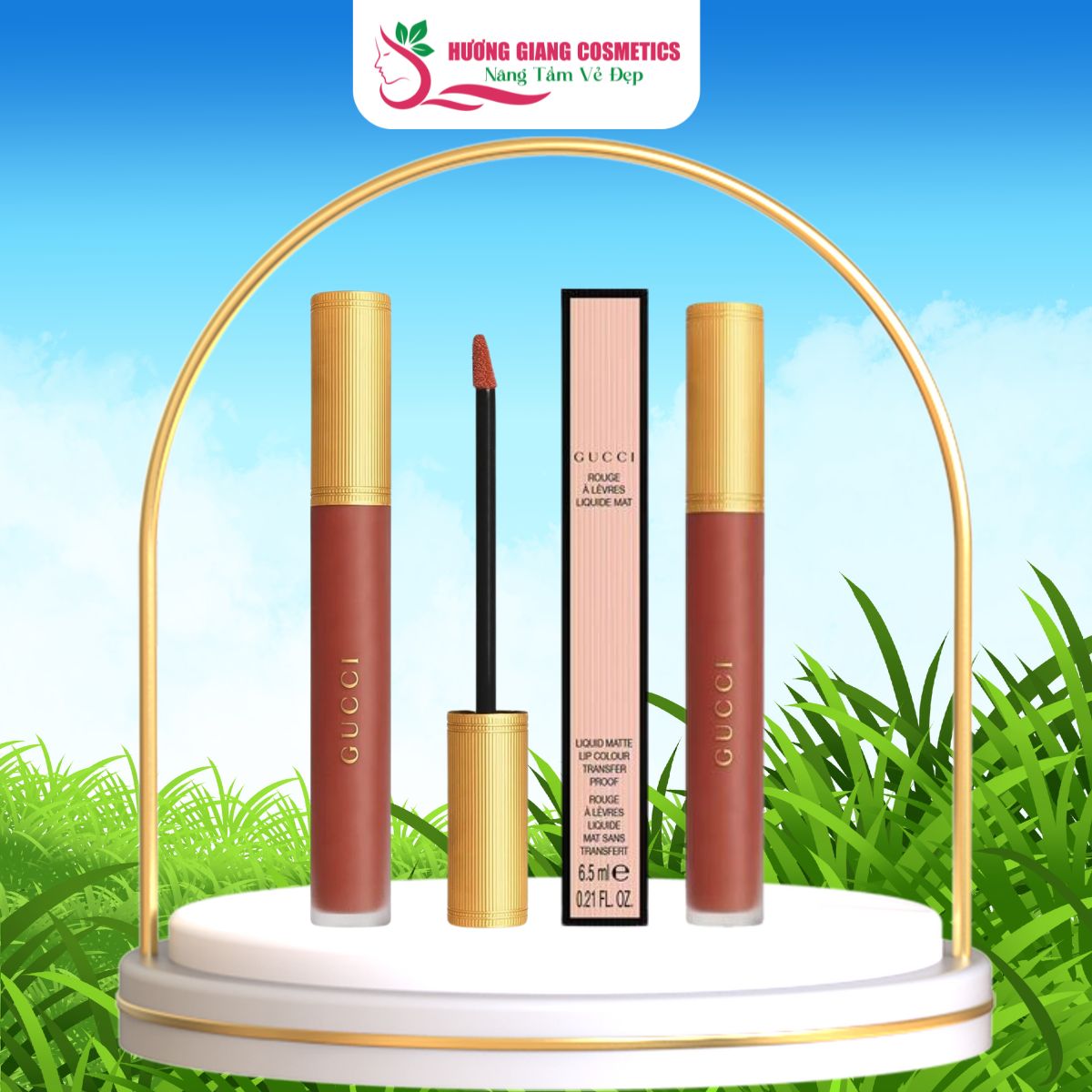 Son Kem Lì Gucce Rouge Liquid Matte - Màu 505 JANET RUST (Đỏ Gạch)