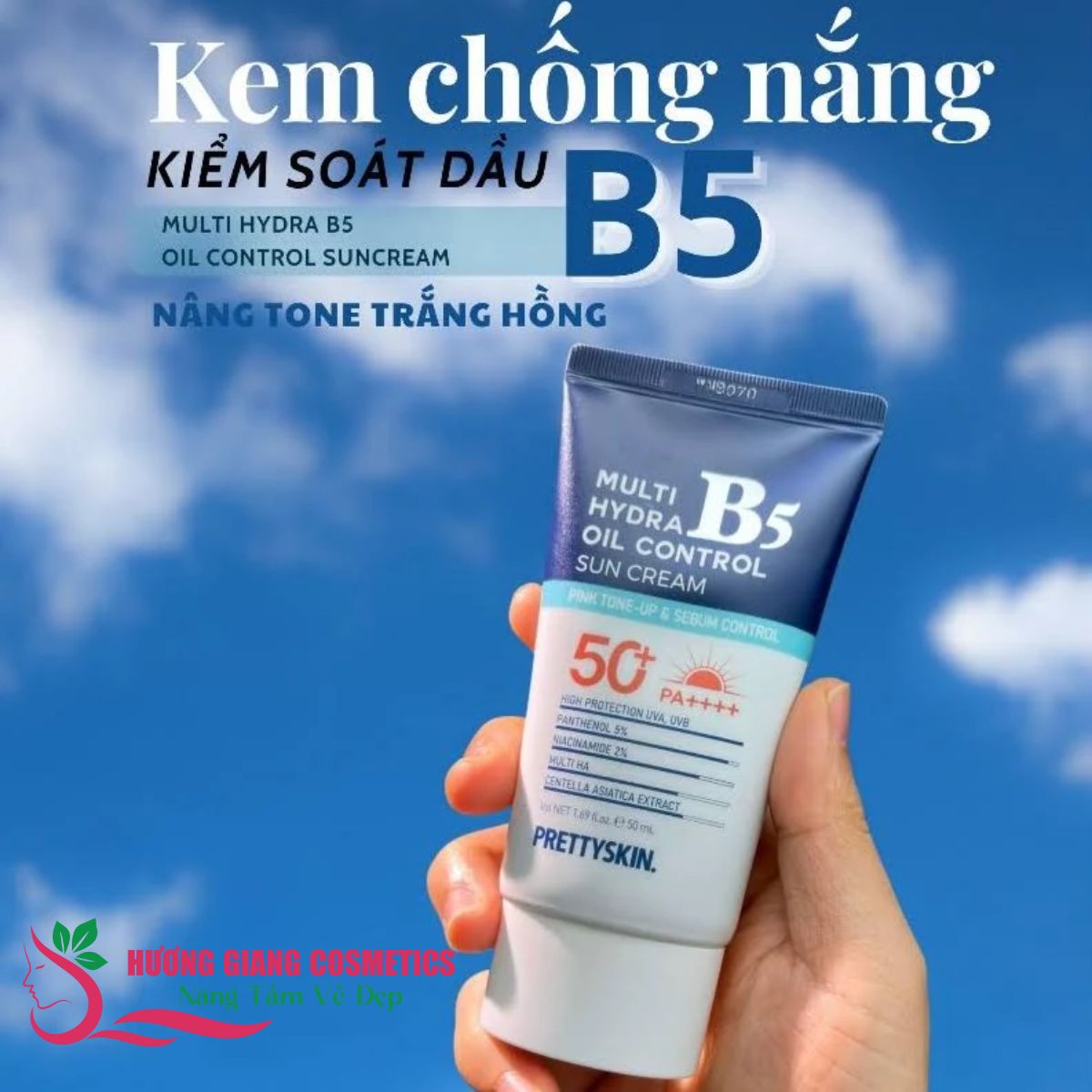 Kem Chống Nắng B5 Pretty Skin Multi Hydra Oil Control Sun Cream