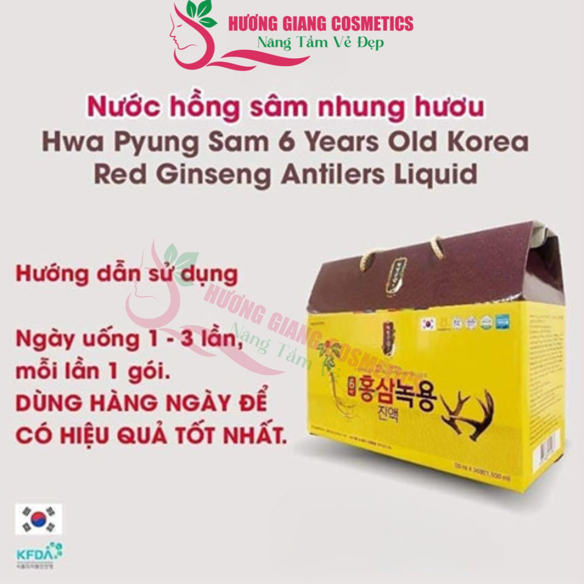 Nước Hồng Sâm Nhung Hươu Edally BH Hwa Pyung Sam 6 Year Old Hàn Quốc