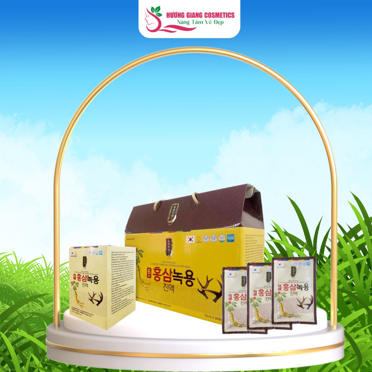 Nước Hồng Sâm Nhung Hươu Edally BH Hwa Pyung Sam 6 Year Old Hàn Quốc