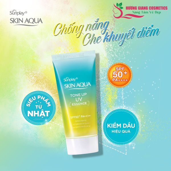 Kem Chống Nắng Sunplay Skin Aqua Tone Up UV Essence Mint Green SPF50+50g