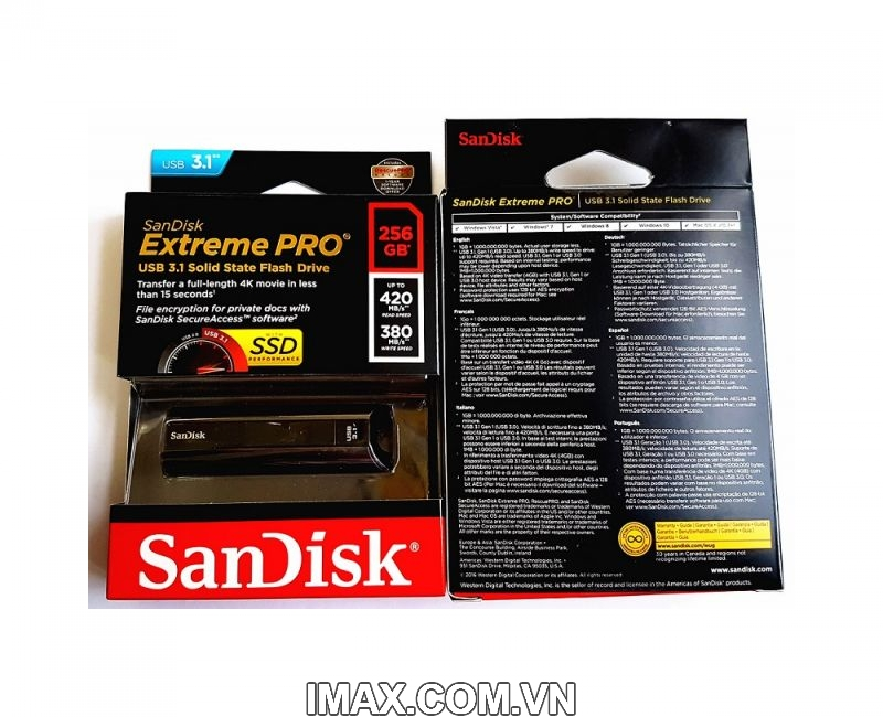 USB 3.1 256GB CZ880 Z46 Sandisk, 420MB/s – iMax.com.vn