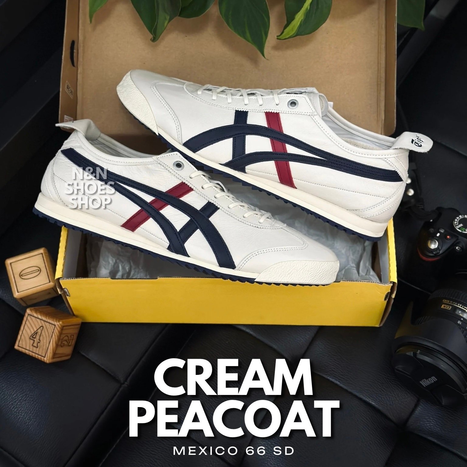 N&N Shoes Shop | Giày Onitsuka Tiger Mexico 66 SD Cream Peacoat 1183A872.101