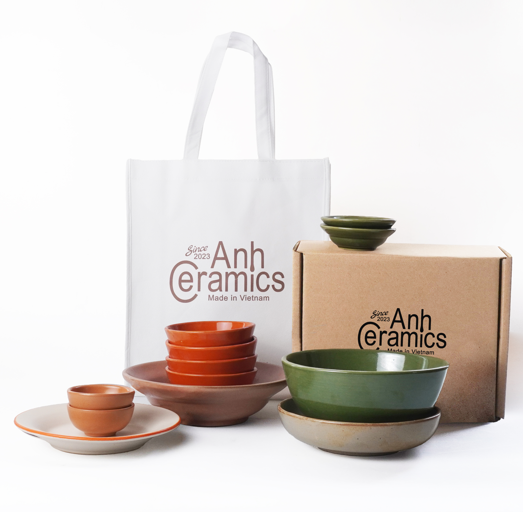 HỘP COMBO FAMILY 4 NGƯỜI, MÀU ĐỎ – Gốm sứ Anh Ceramics