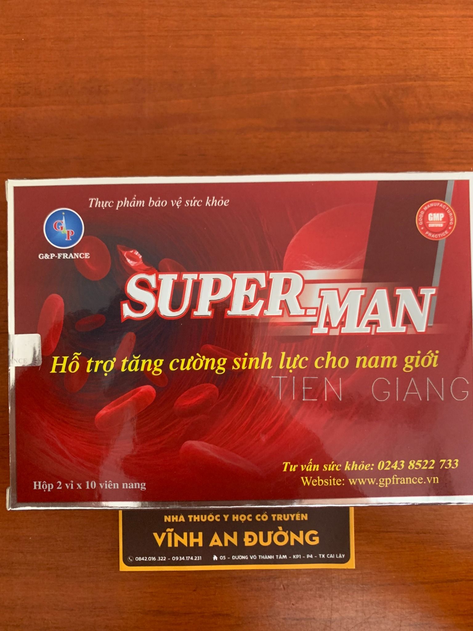 Bổ thận Superman G&P hộp 20 viên - Bổ thận tráng dương tăng cường sinh ...