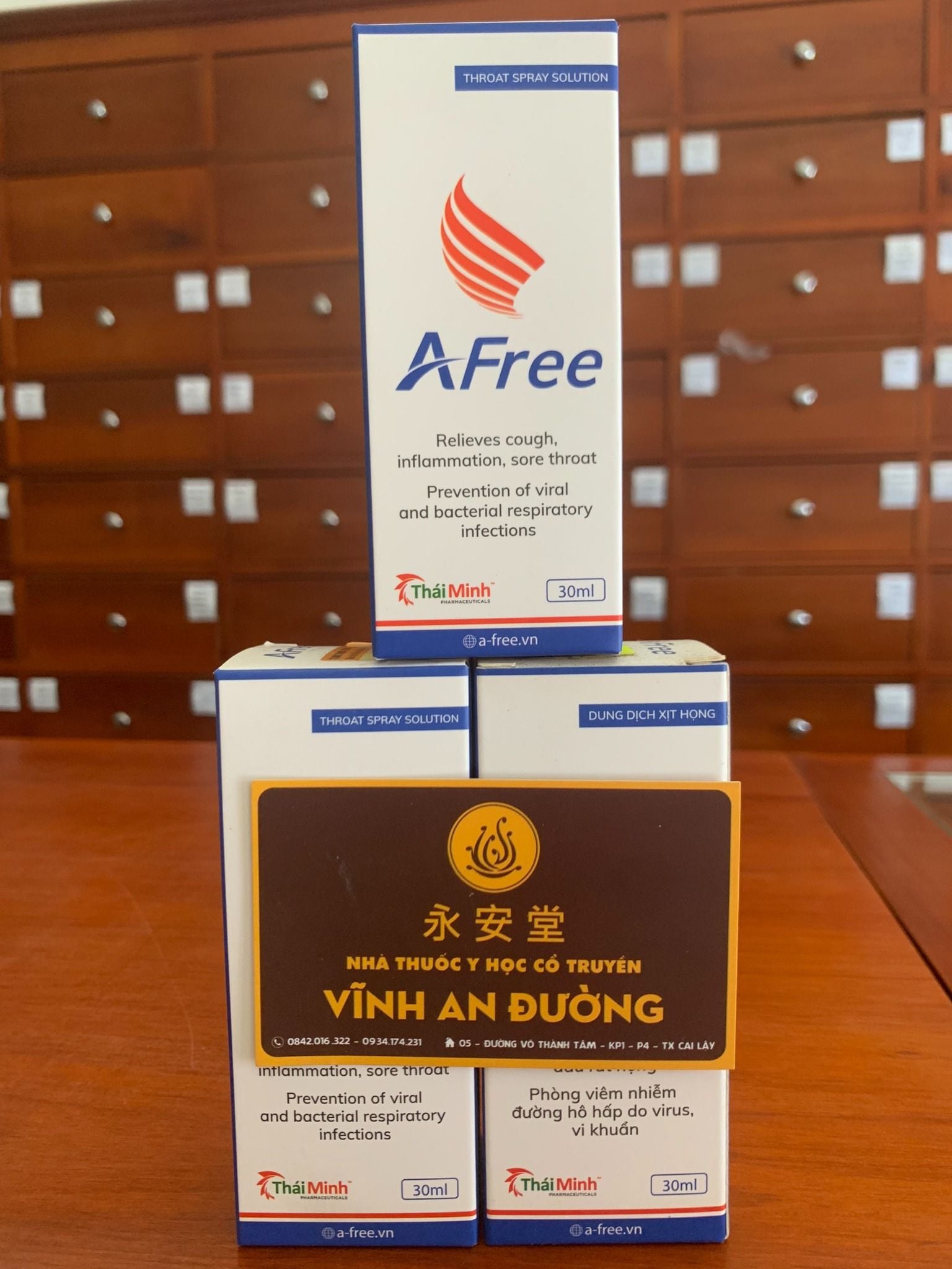 Xịt họng Afree 30ml Thái Minh giảm ho, sưng viêm, đau rát họng. – VĨNH ...