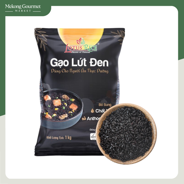 Gạo Lứt Đen Lotus Rice 1kg – MekongGourmet