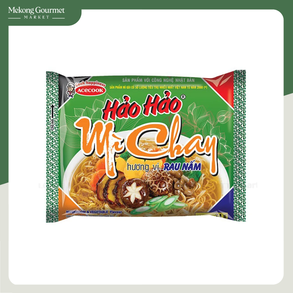 Mì chay rau nấm ACE Hảo Hảo 74g – MekongGourmet