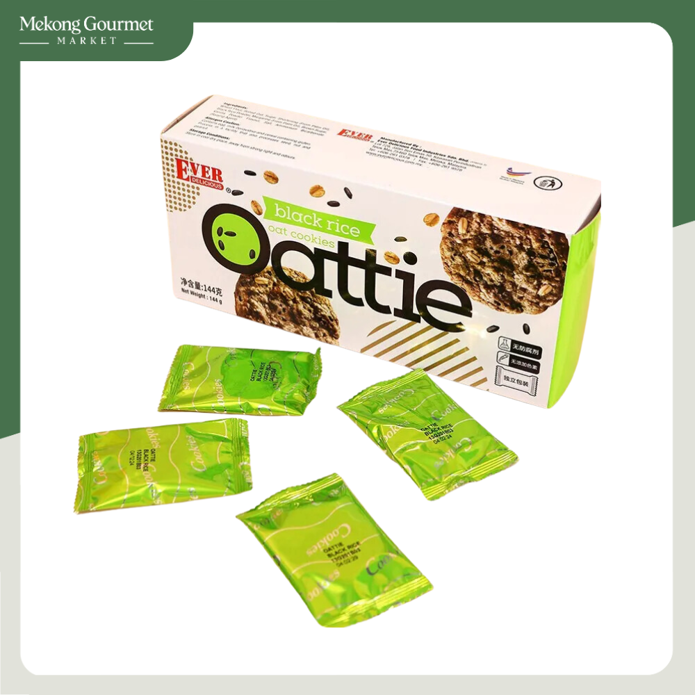 Bánh Yến mạch nếp than Oattie 144g – MekongGourmet