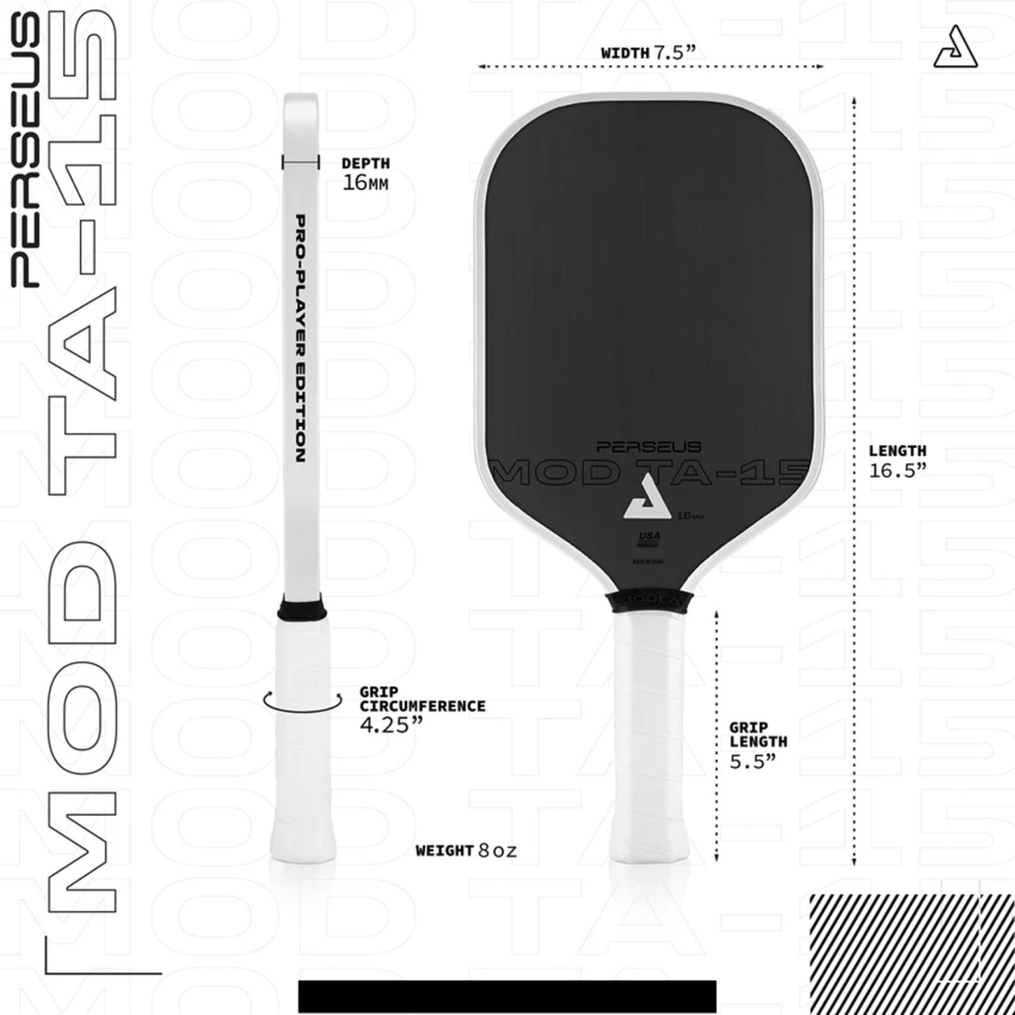 Vợt JOOLA PERSEUS MOD TA-15 (PRO PLAYER EDITION) - 16mm
