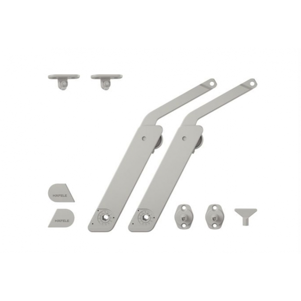 Tay nâng Hafele Free Flap Model C – Xám, 2 tay nâng MS: 372.39.520