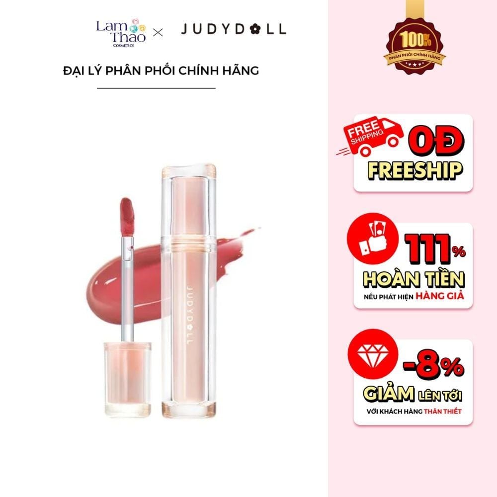 Son Môi Màu Judydoll Iced Tea Watery Lip Gloss – Lam Thảo Cosmetics