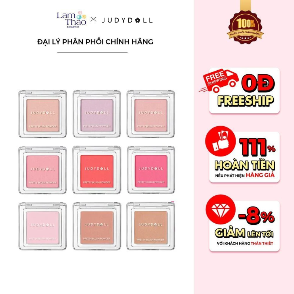 Phấn Má Hồng Judydoll Pretty Blush Powder – Lam Thảo Cosmetics