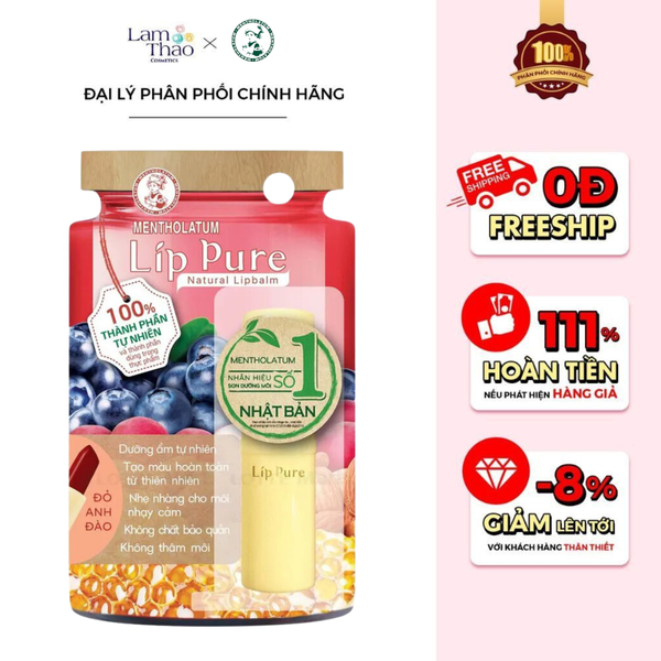 Son Dưỡng Lip Pure Natural Lipbalm 3.8g – Lam Thảo Cosmetics
