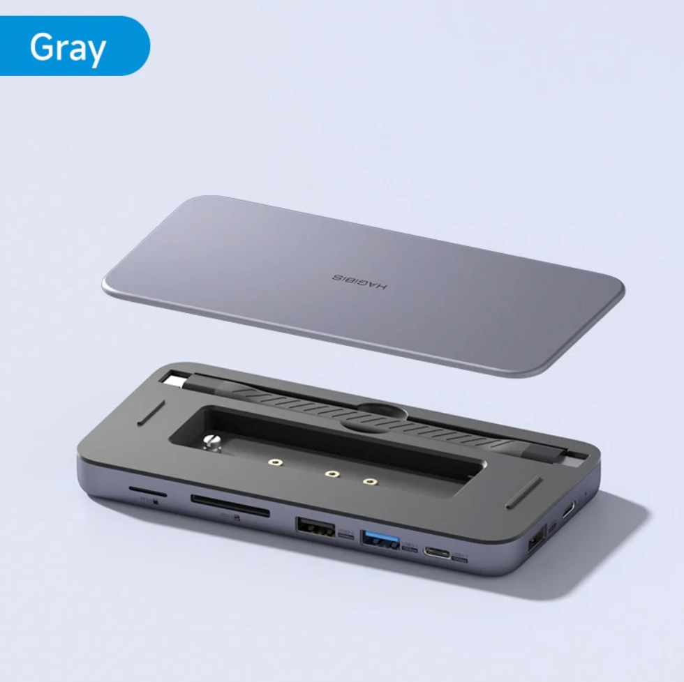 9 in 1 USB C HUB with M.2 NVMe/SATA SSD Enclosure – SHOPTEK