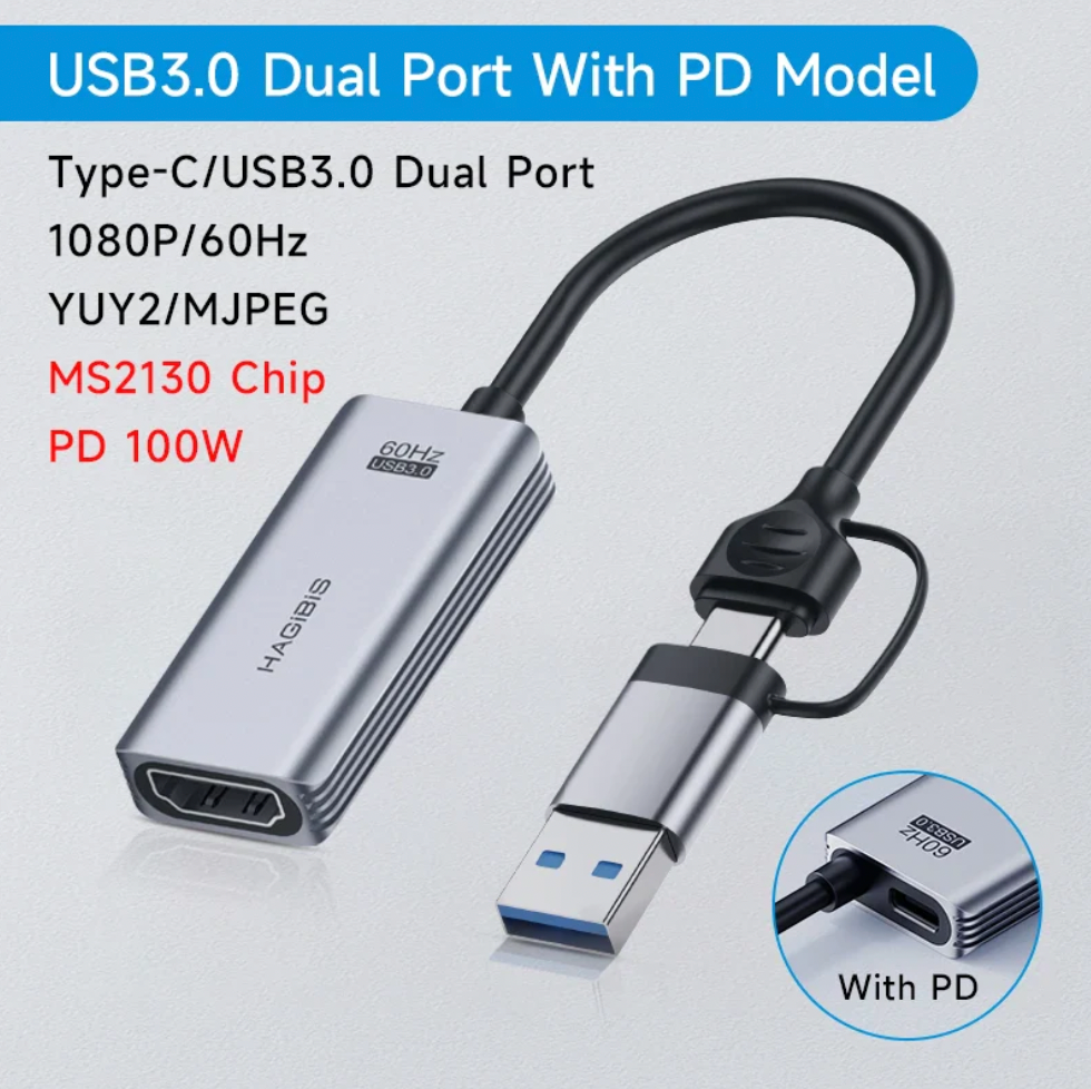 Video Capture Card HDMI to USB/Type-c With PD Port – SHOPTEK