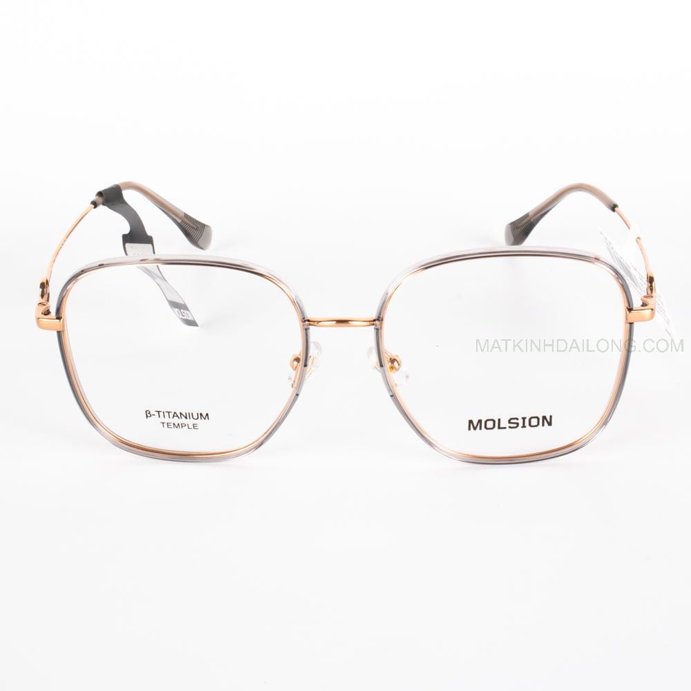 GỌNG KÍNH MOLSION MH6000-B13C β- TITANIUM VUÔNG KIỂU TRÒN NAM, NỮ – MẮT KÍNH ĐẠI LONG
