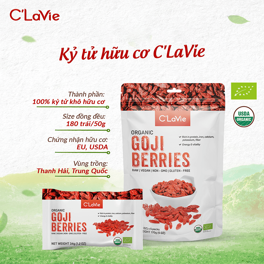 Kỷ tử hữu cơ C'LaVie 170g – CLAVIE
