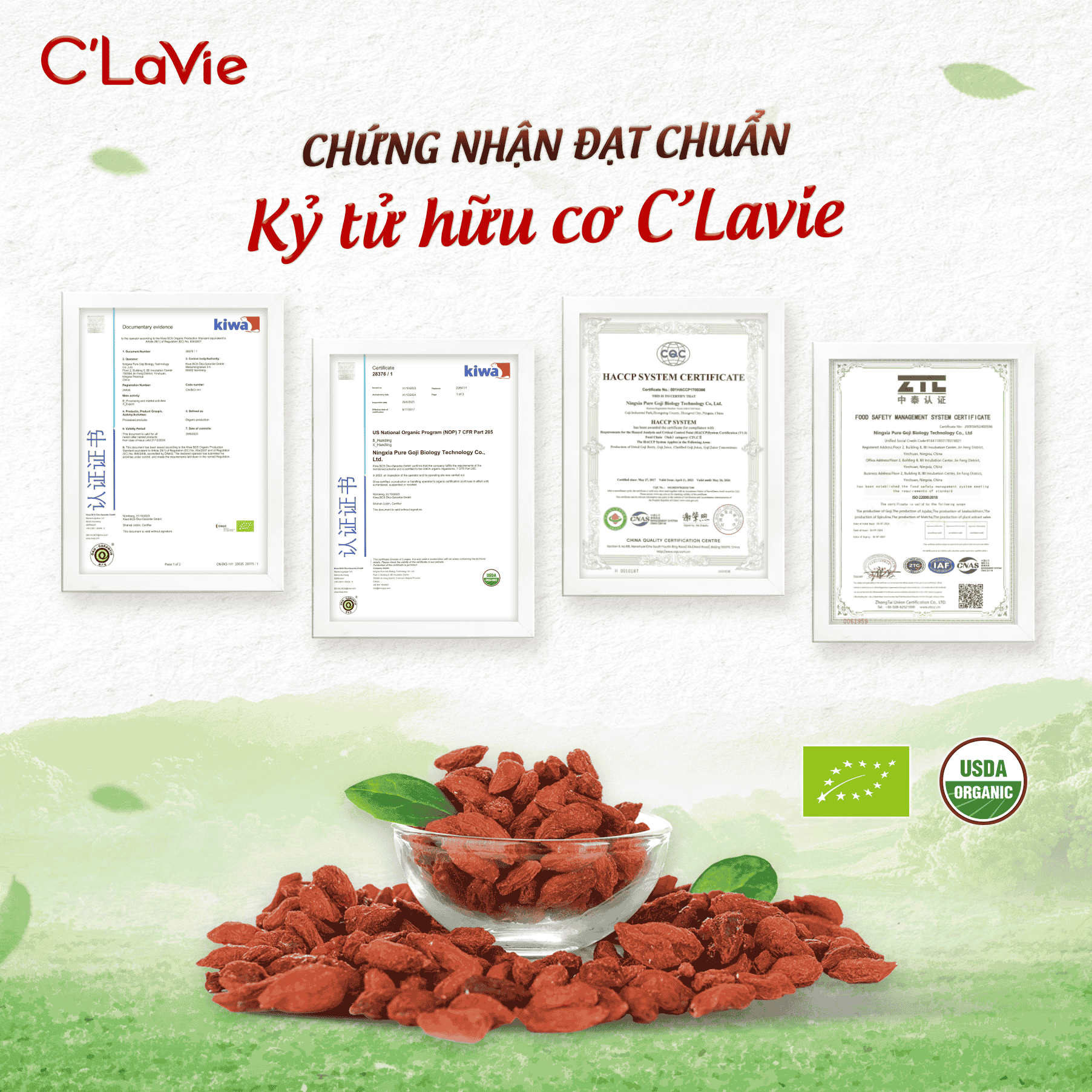Kỷ tử hữu cơ C'LaVie 170g – CLAVIE