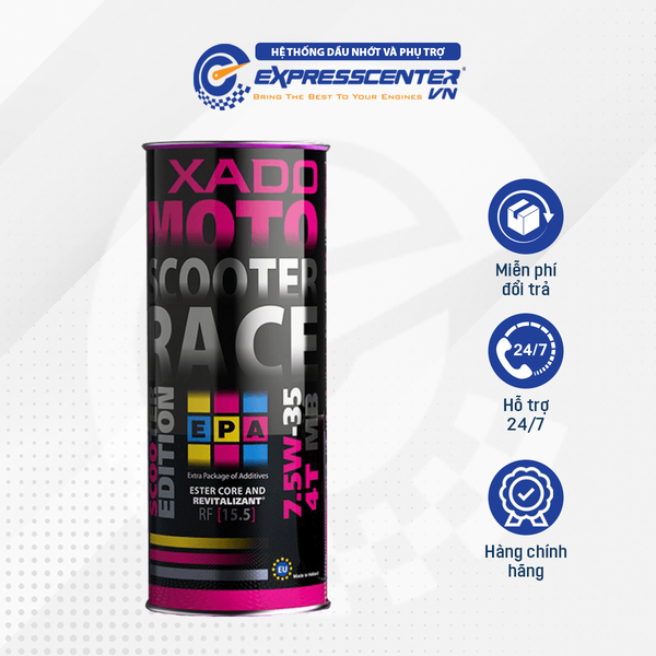 XADO LUXURY SCOOTER RACE OIL 7.5W35 4T MB (12X0.8L) – expresscenterstore