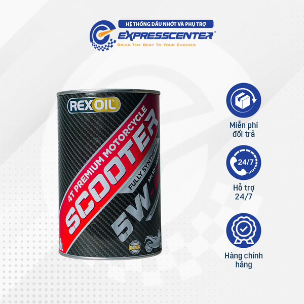 Dầu Nhớt Xe Tay Ga Rexoil Scooter 5W40 800ml – expresscenterstore