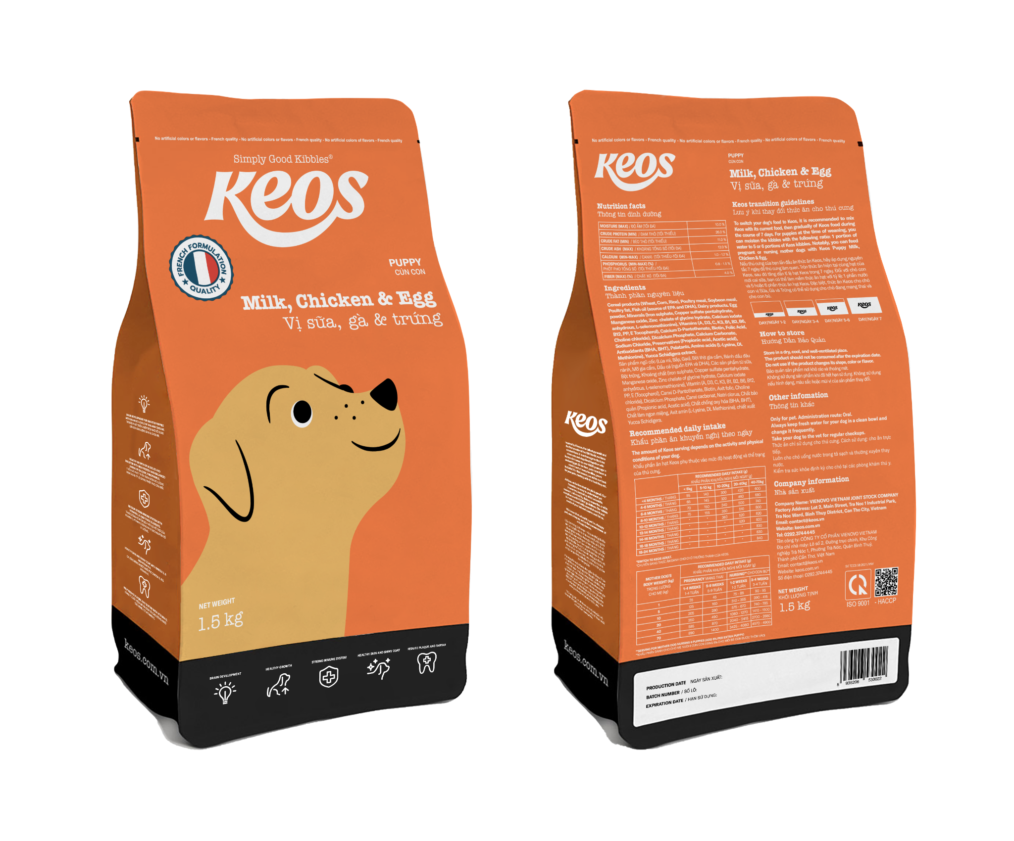 Keos for Puppy - Milk, Chicken & Egg Flavor – KEOS PET FOOD