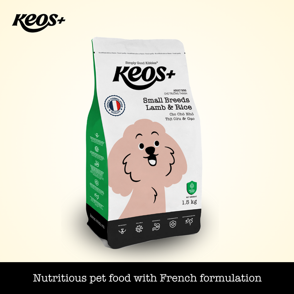 Keos+ for Adult Dog, Small Breeds – Lamb & Rice Flavor – KEOS PET FOOD