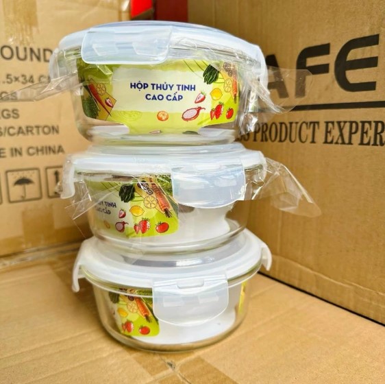 [24] Hộp thủy tinh nắp gài 620ml